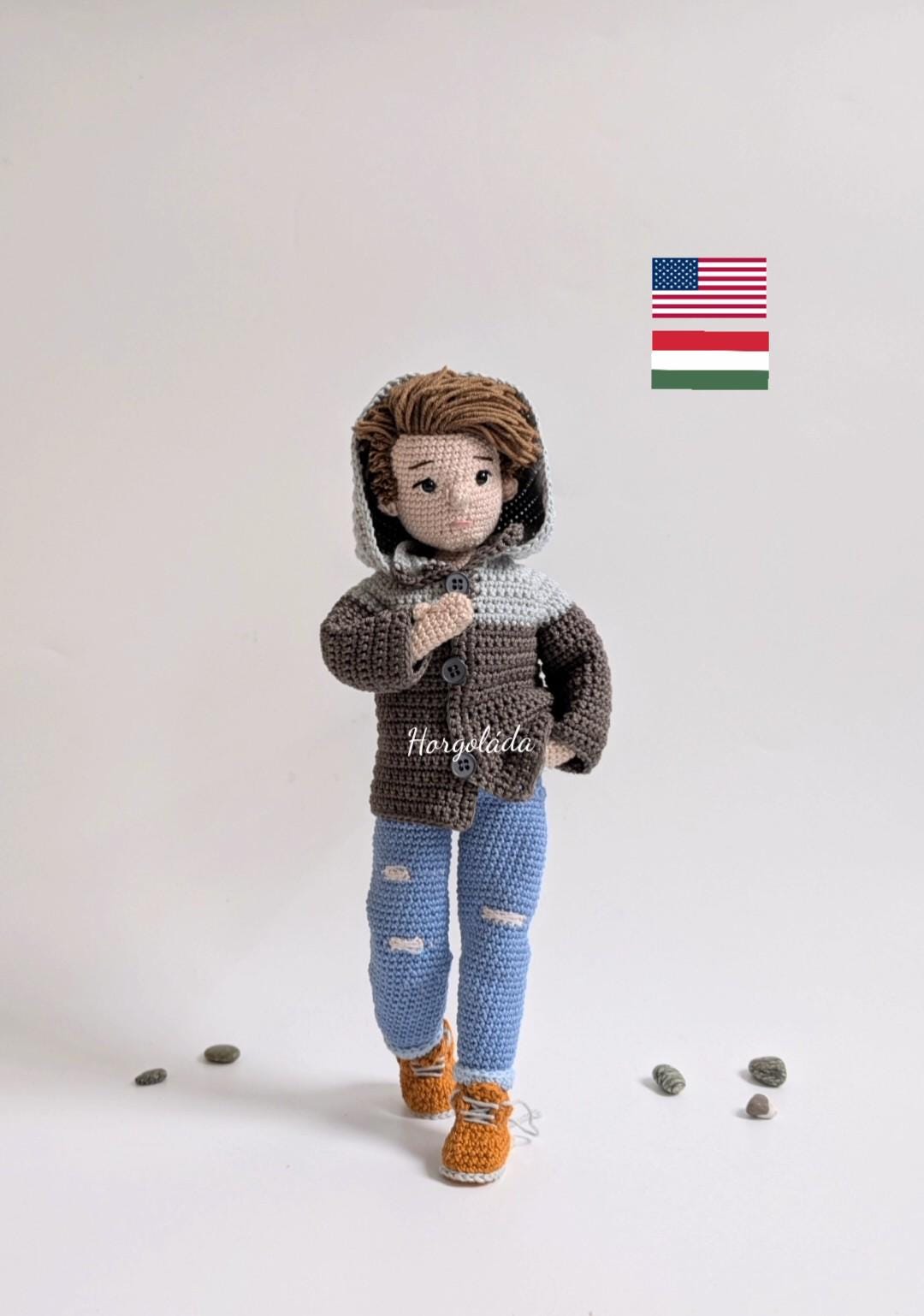Ben in a Raincoat Crochet Doll Pattern Amigurumi Doll Pattern PDF ...