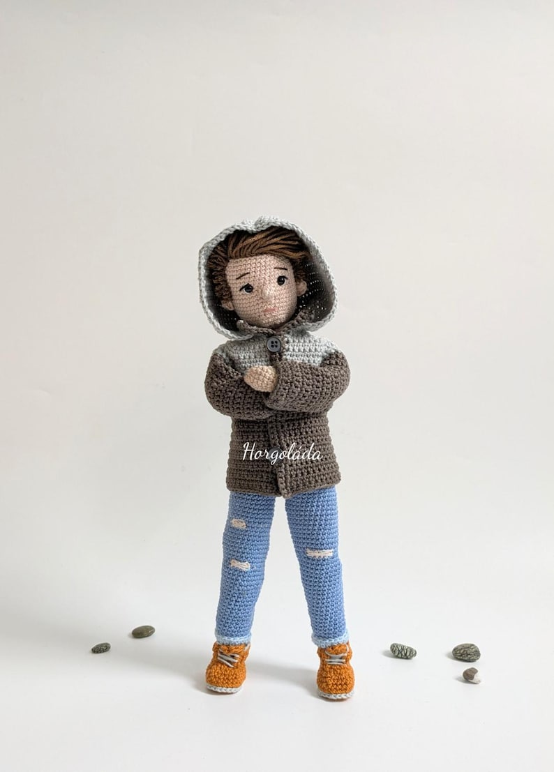 Ben in a Raincoat Crochet Doll Pattern Amigurumi Doll Pattern PDF ...