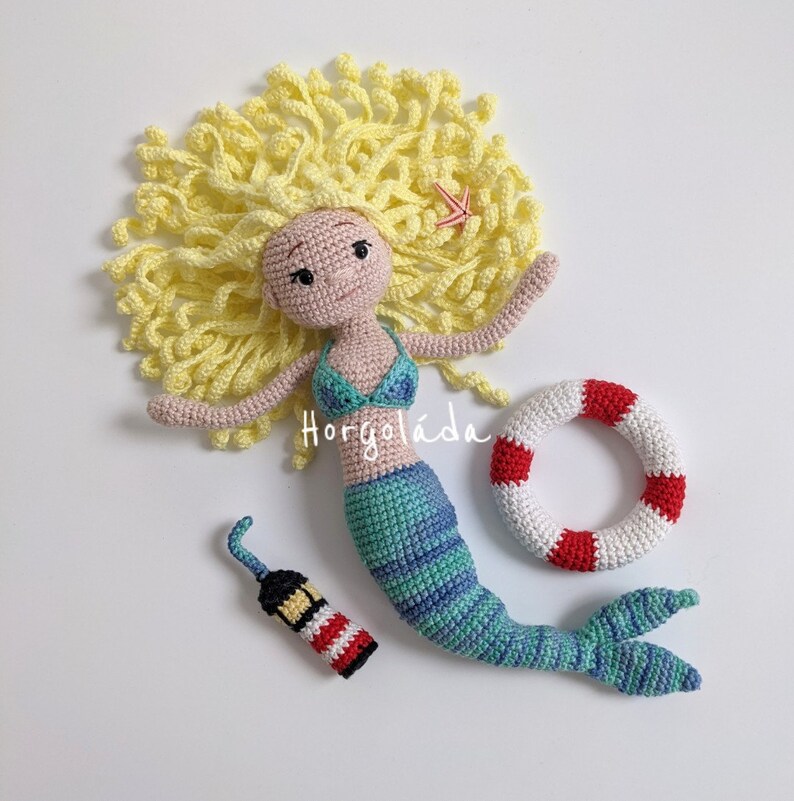 MARINA the Mermaid Crochet Mermaid Pattern Amigurumi Mermaid - Etsy