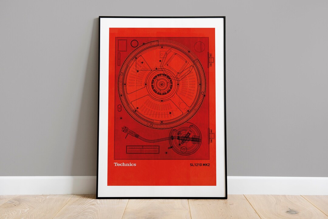 Technics 1210 Mk2 Turntable Print: Retro Minimalist Art - Etsy