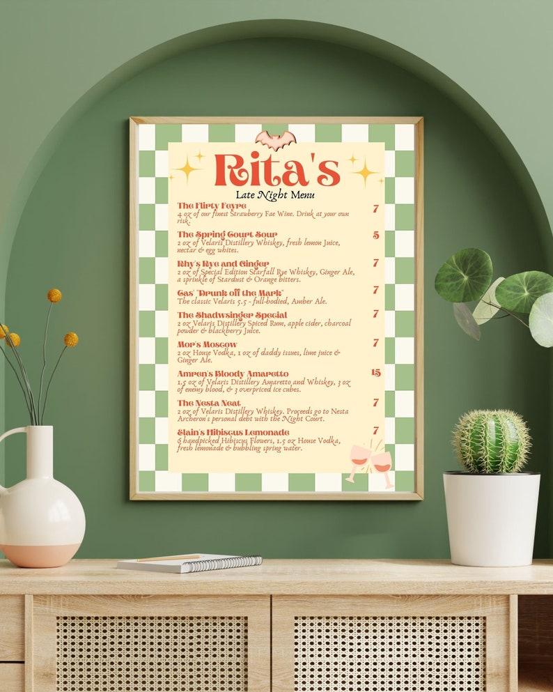 Rita's Menu Digital Download - Etsy