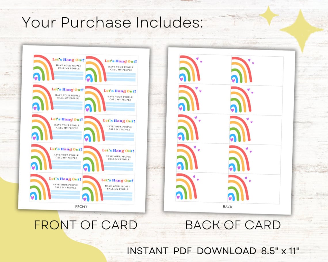 Editable Playdate Calling Card for Kid Printable, Play Date Invite ...