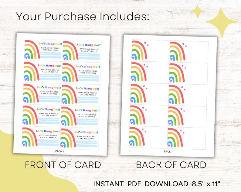 Editable Playdate Calling Card for Kid Printable, Play Date Invite ...