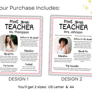 Meet the Teacher Editable Template, Back to School Welcome Letter ...