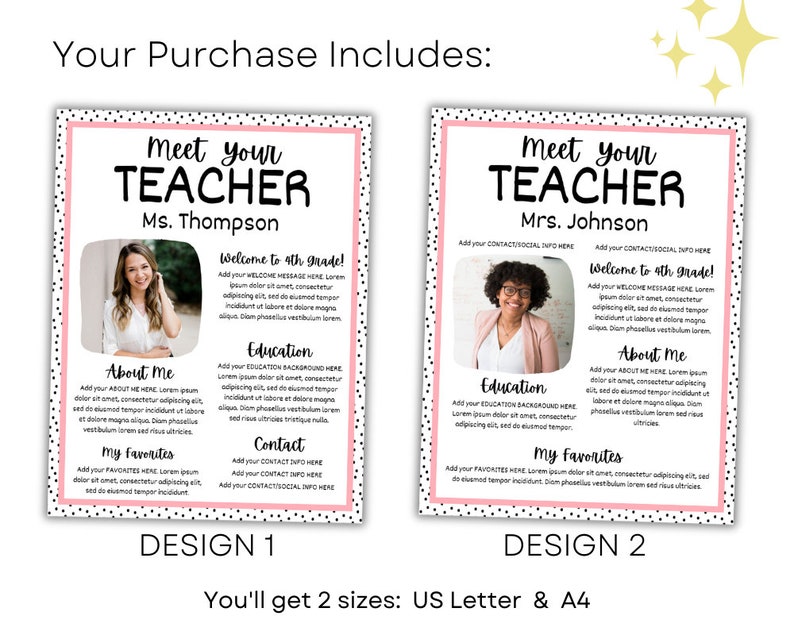 Meet the Teacher Editable Template Back to School Welcome - Etsy