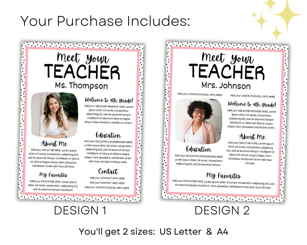 Meet the Teacher Editable Template Back to School Welcome - Etsy