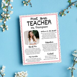 Meet the Teacher Editable Template, Back to School Welcome Letter ...
