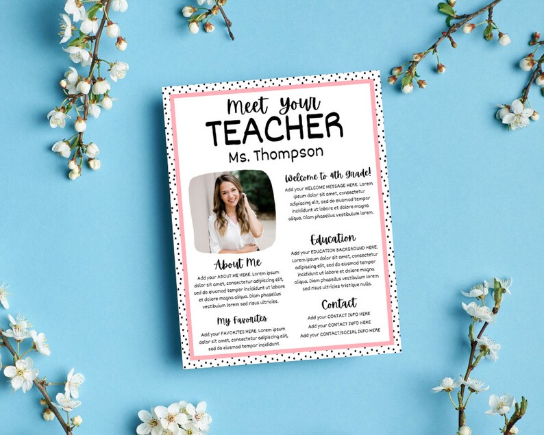 Meet the Teacher Editable Template Back to School Welcome - Etsy