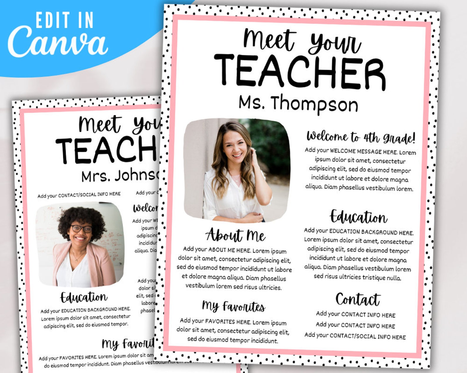 Meet the Teacher Editable Template, Back to School Welcome Letter ...