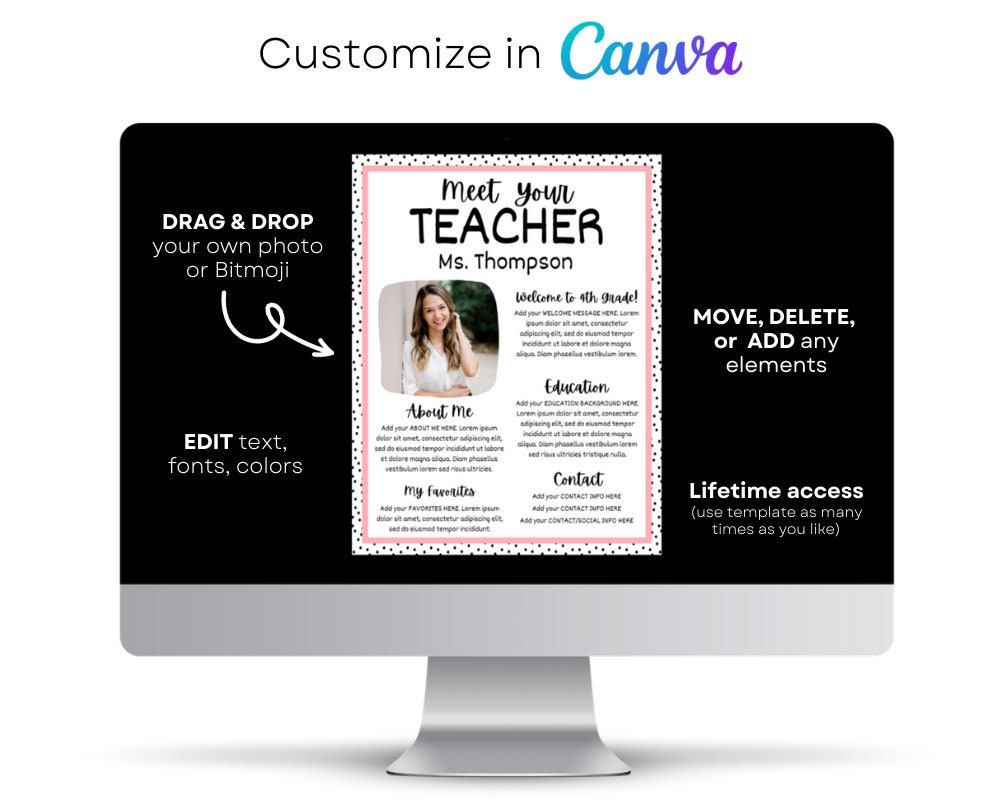 Meet the Teacher Editable Template Back to School Welcome - Etsy