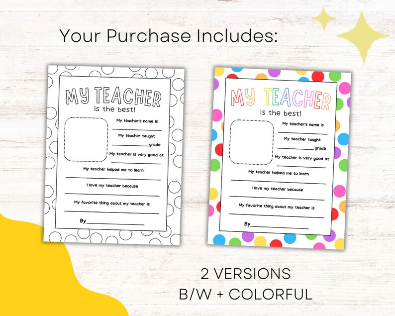 Personal Teacher Appreciation Gift, Printable Teacher Thank You, End of ...