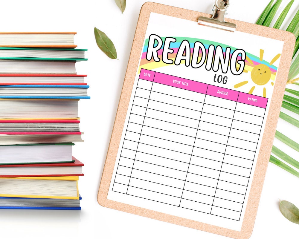 Sun Shine Kids Summer Reading Printable, Reading Log, Reading Chart ...