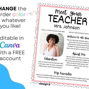 Meet the Teacher Editable Template, Back to School Welcome Letter ...