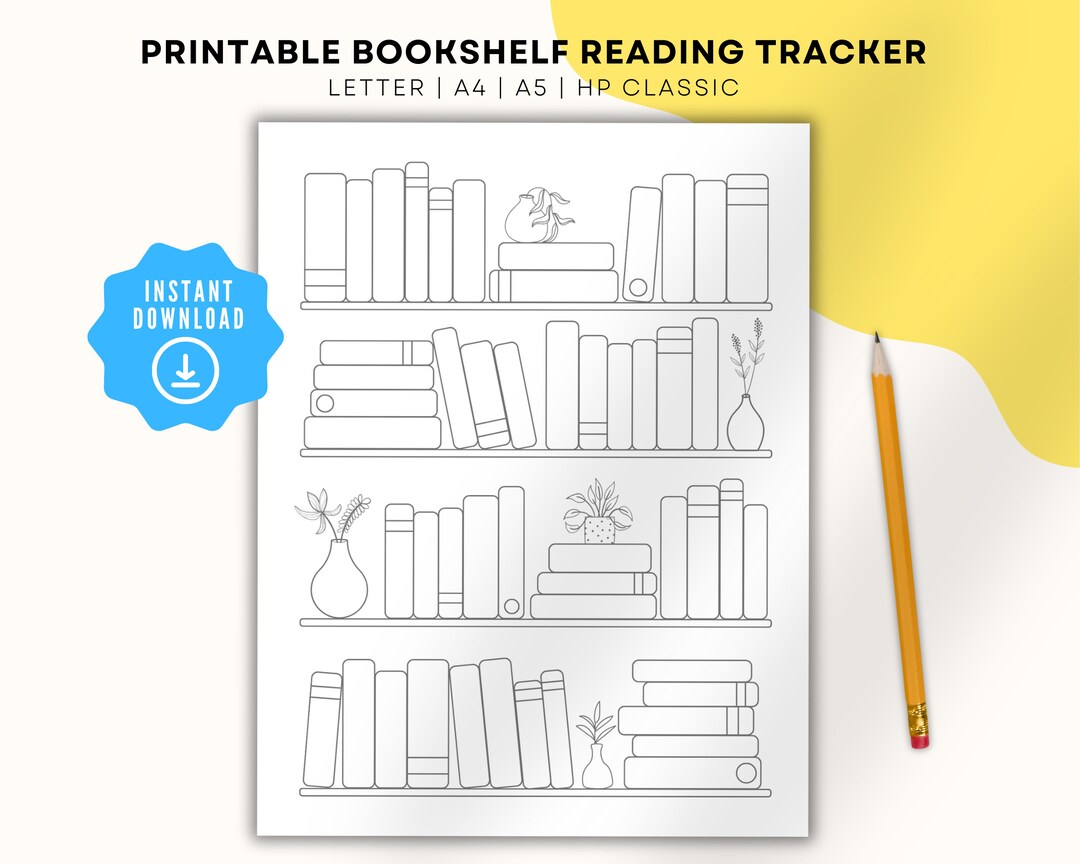 For Book Lovers Bookshelf Reading Log Book Tracker - Etsy