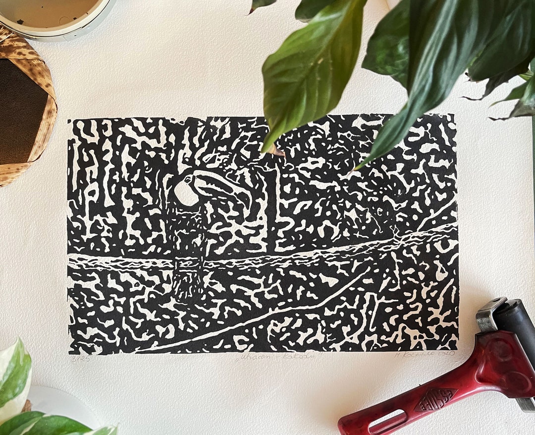 Linocut Print Toucan, Fine Art Print, Hand Made Prints, Small Lino ...