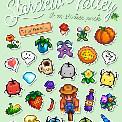 Stardew Valley Vinyl Sticker Bundle Waterproof Stickers - Etsy Australia