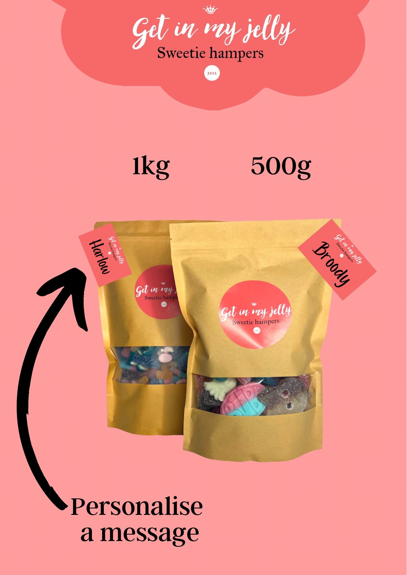 PICK AND MIX Sweet Grab Bag 1kg/500g Fizzy, Non Fizzy and Mixed Mystery ...