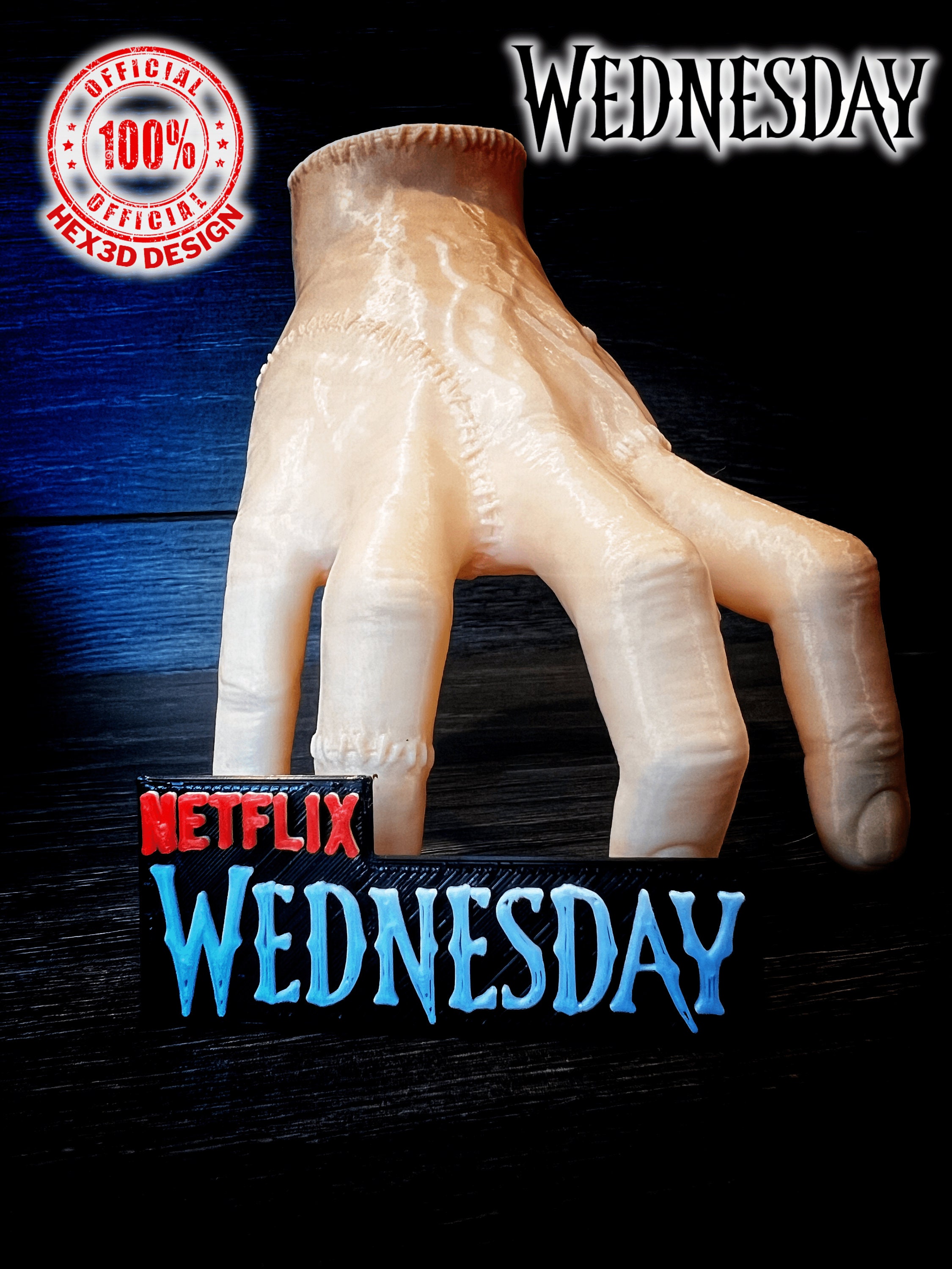 OFFICIAL NETFLIX WEDNESDAY Thing Hand by HEX3D Ready to Paint - Etsy UK