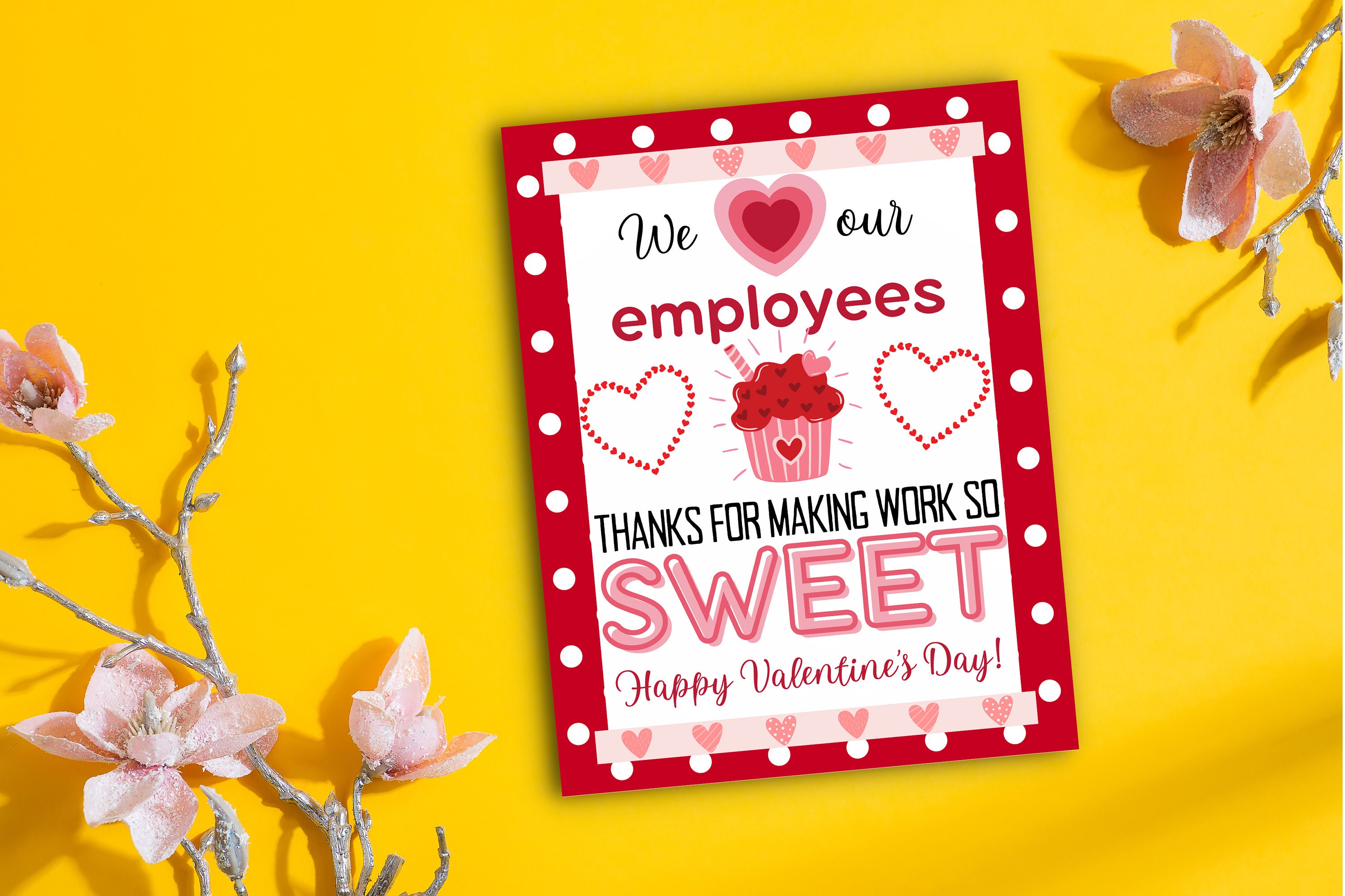 Printable Employee Valentine's Day Treat Flyer | Flyer for Valentine's ...