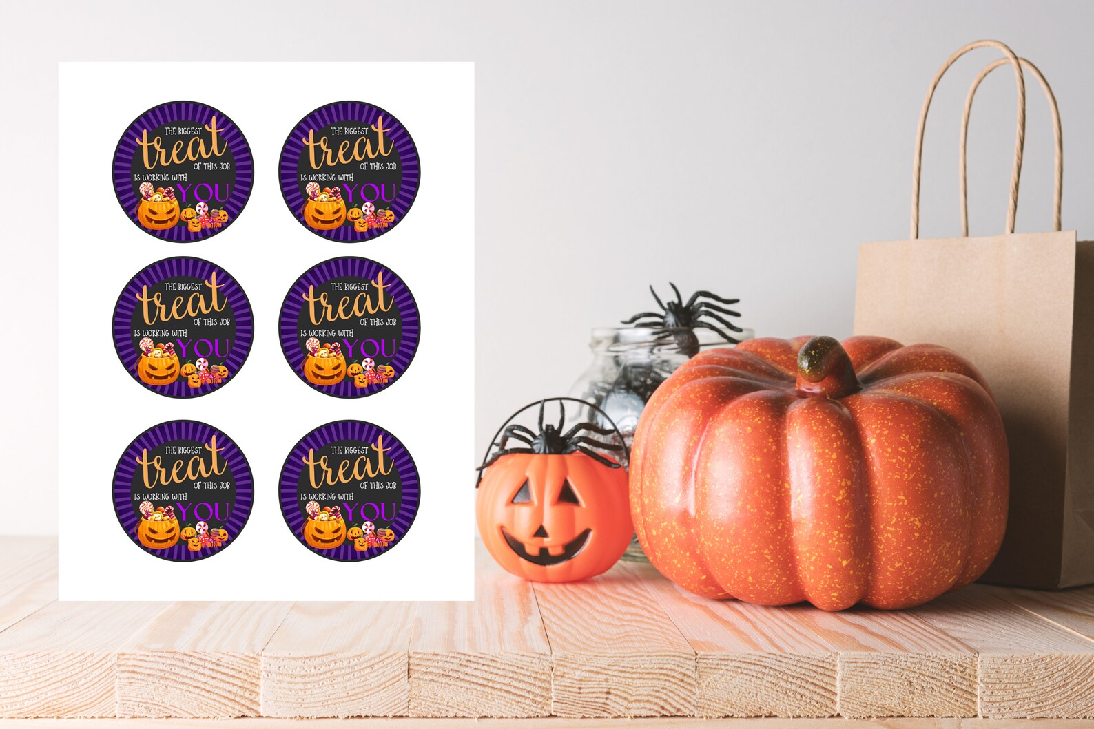 Printable Halloween Gift Tags, Halloween Coworker Gift, Employee ...