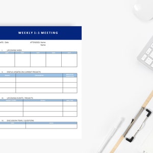 One-on-one Meeting Agenda Google Docs Form, Weekly Check-in Form ...