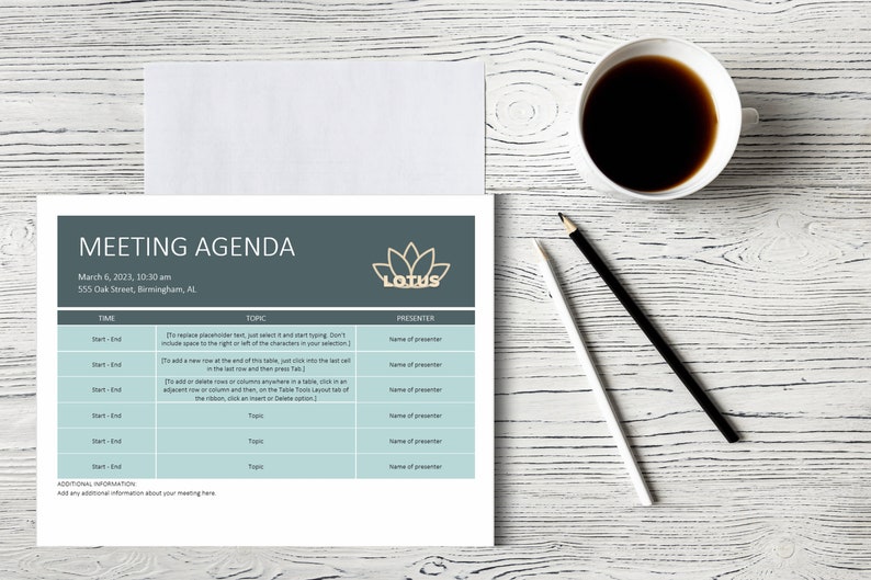 Meeting Agenda Form, Editable Google Docs Meeting Schedule Template ...