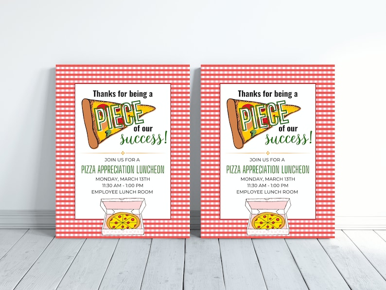 Editable Pizza Luncheon for Employees | Pizza Appreciation Party Flyer ...