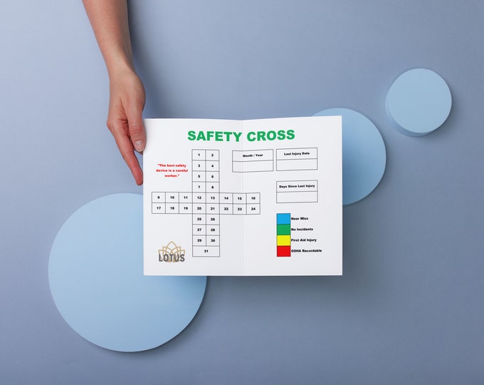 Safety Cross Template, Recordable Incident Tracker, Editable Microsoft ...