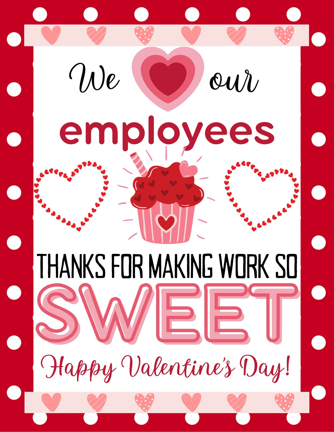 Printable Employee Valentine's Day Treat Flyer | Flyer for Valentine's ...