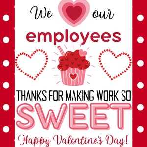 Printable Employee Valentine's Day Treat Flyer | Flyer for Valentine's ...