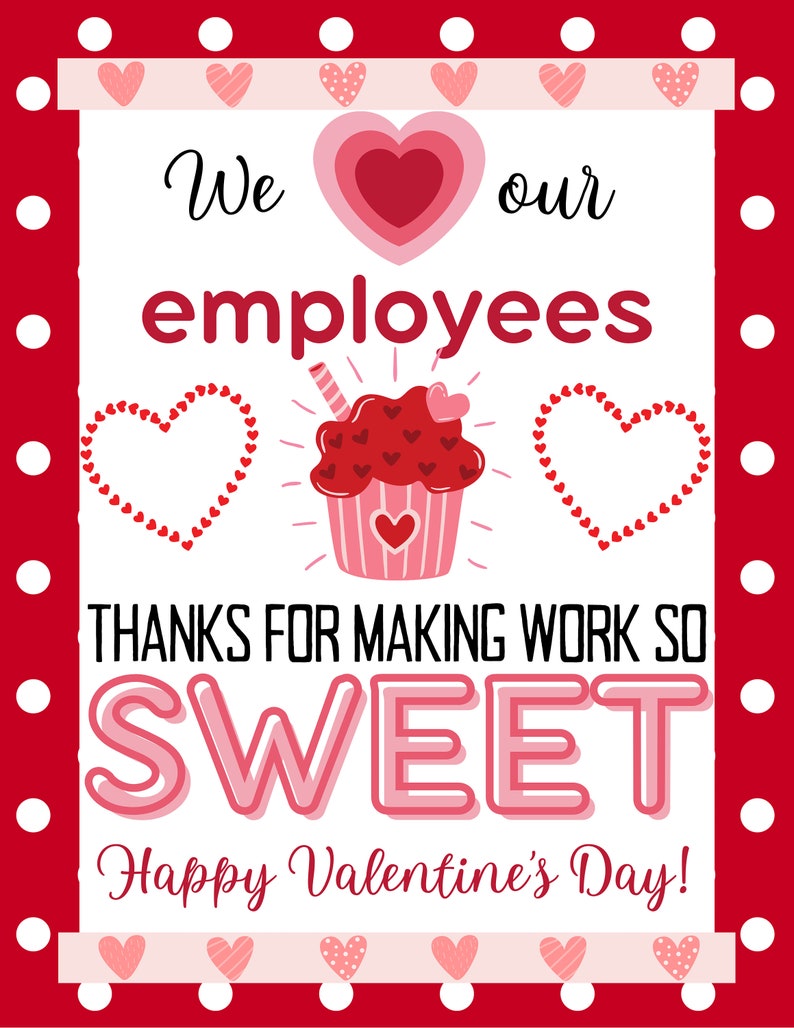 Printable Employee Valentine's Day Treat Flyer | Flyer for Valentine's ...