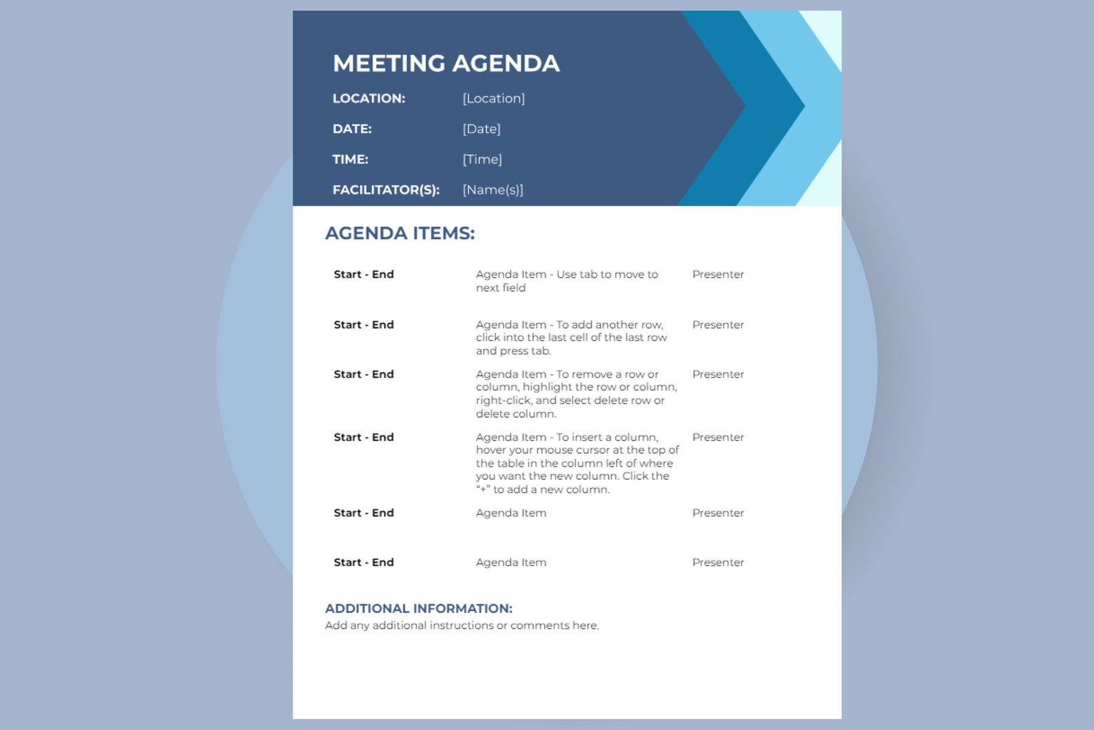 Google Docs Meeting Agenda Template, Editable Google Docs Template ...