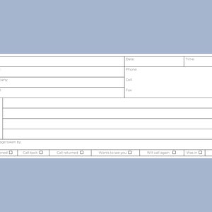 Printable Phone Memo Message Template, Missed Call Message Form ...
