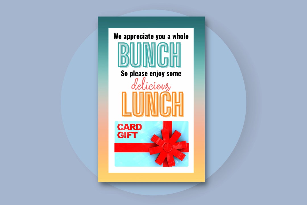 Printable Gift Card Holder for Employees | Restaurant Gift Card ...