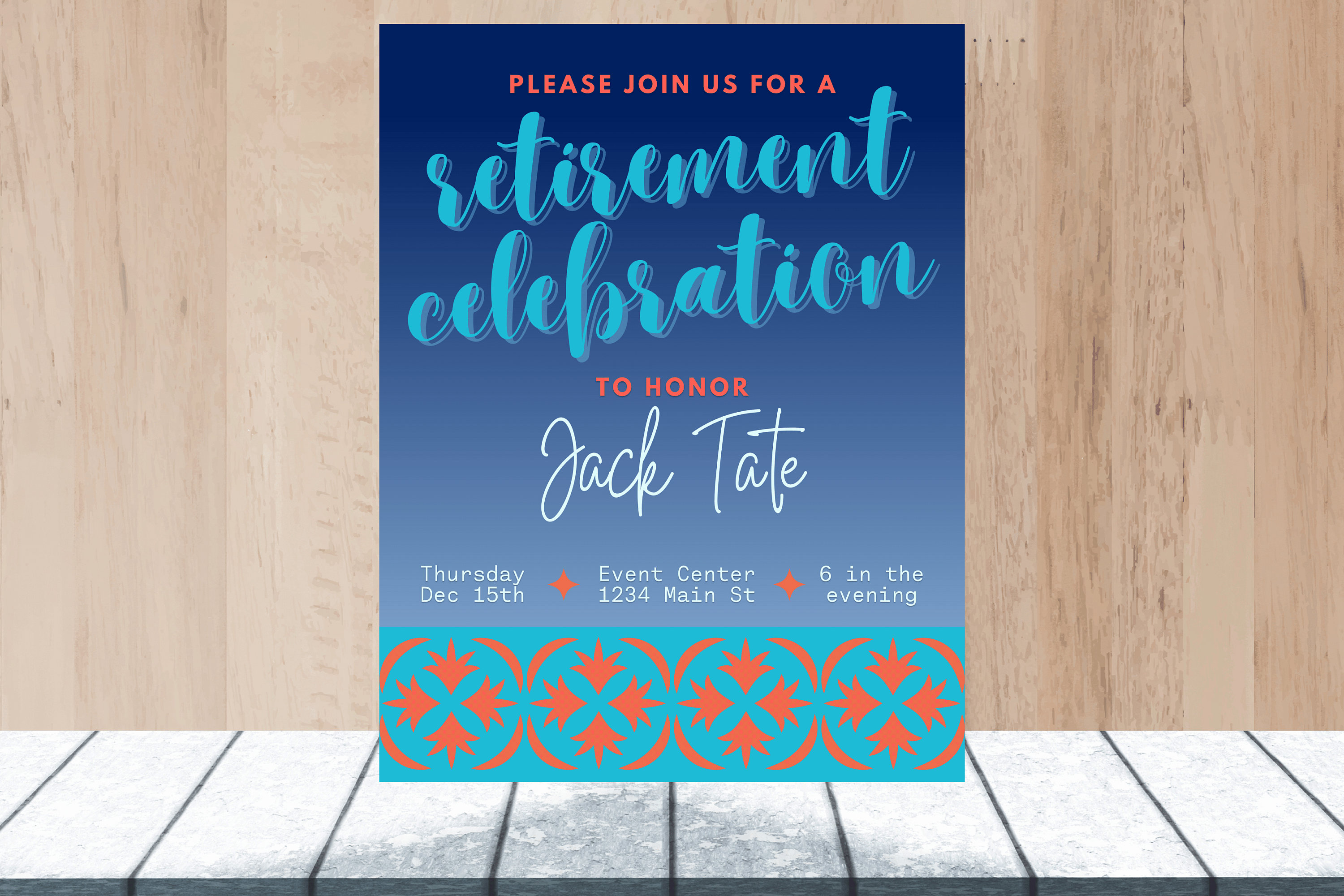 Editable Retirement Party Flyer - Etsy