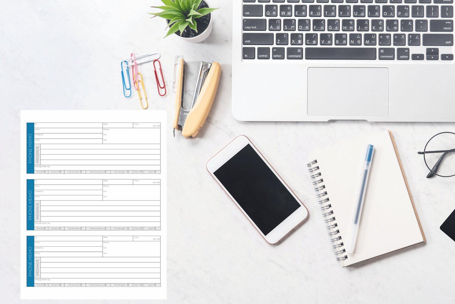 Printable Message Pad Template Form, Missed Call Template PDF, Phone ...