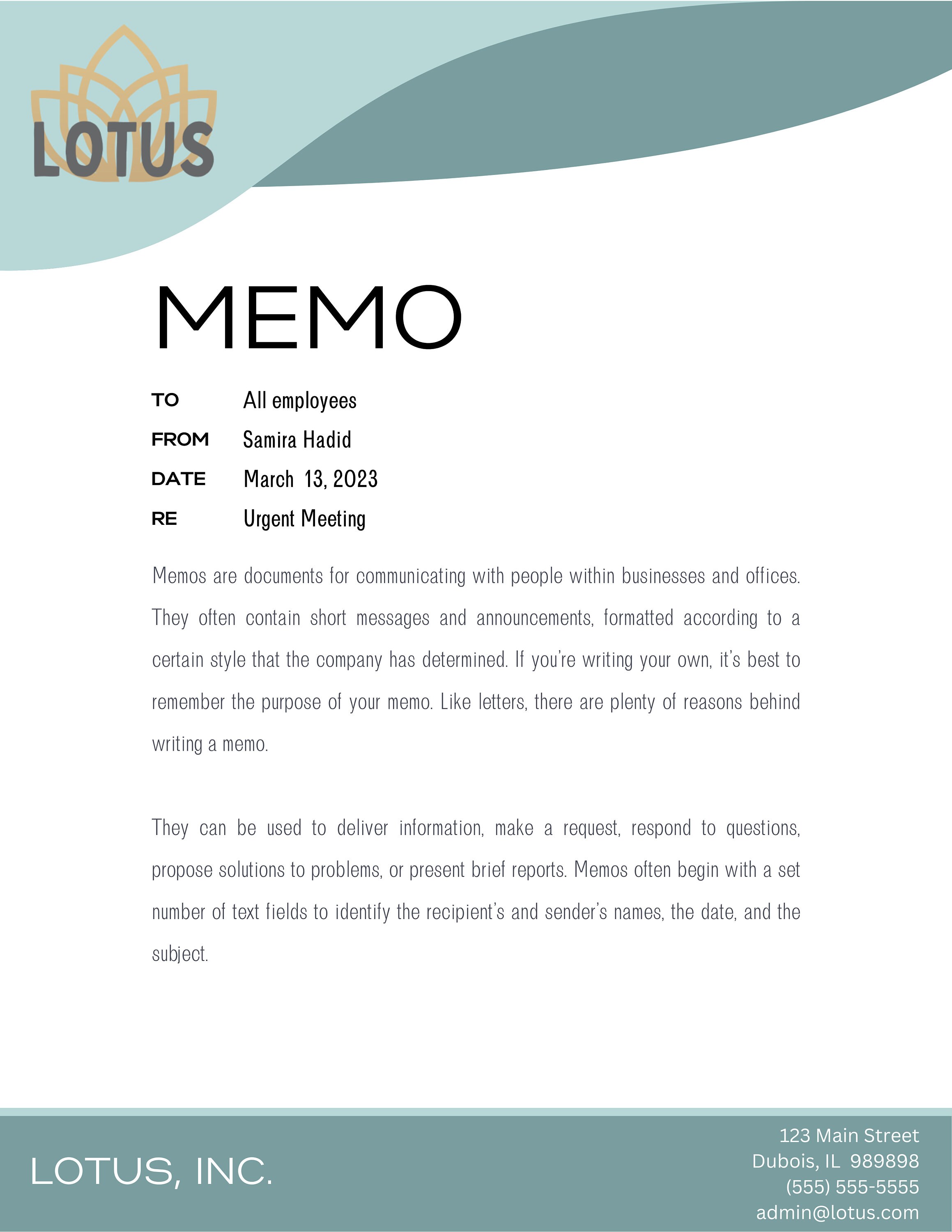 Editable Memo Template - Etsy