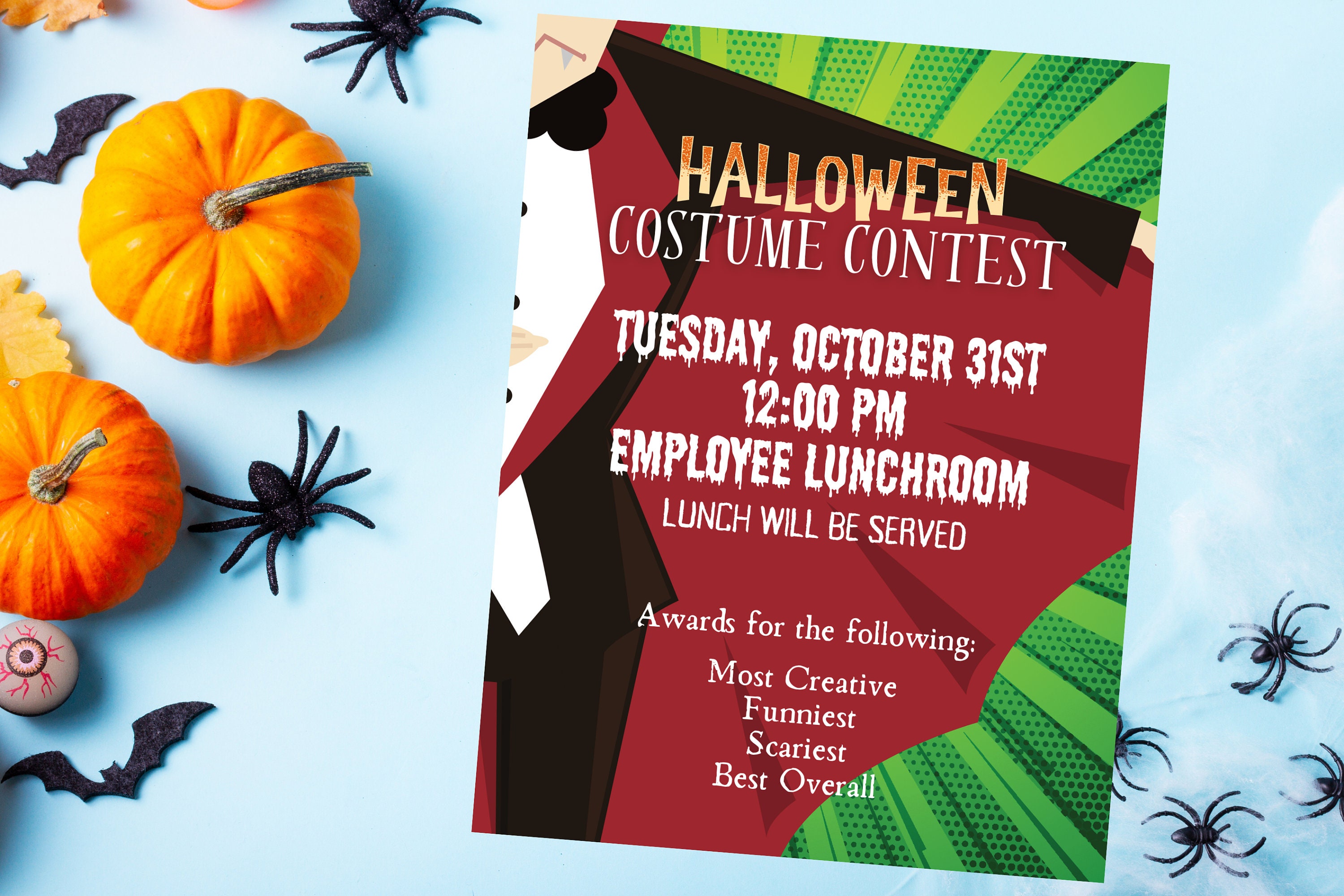 Editable Halloween Costume Contest Flyer, Halloween Party Flyer ...