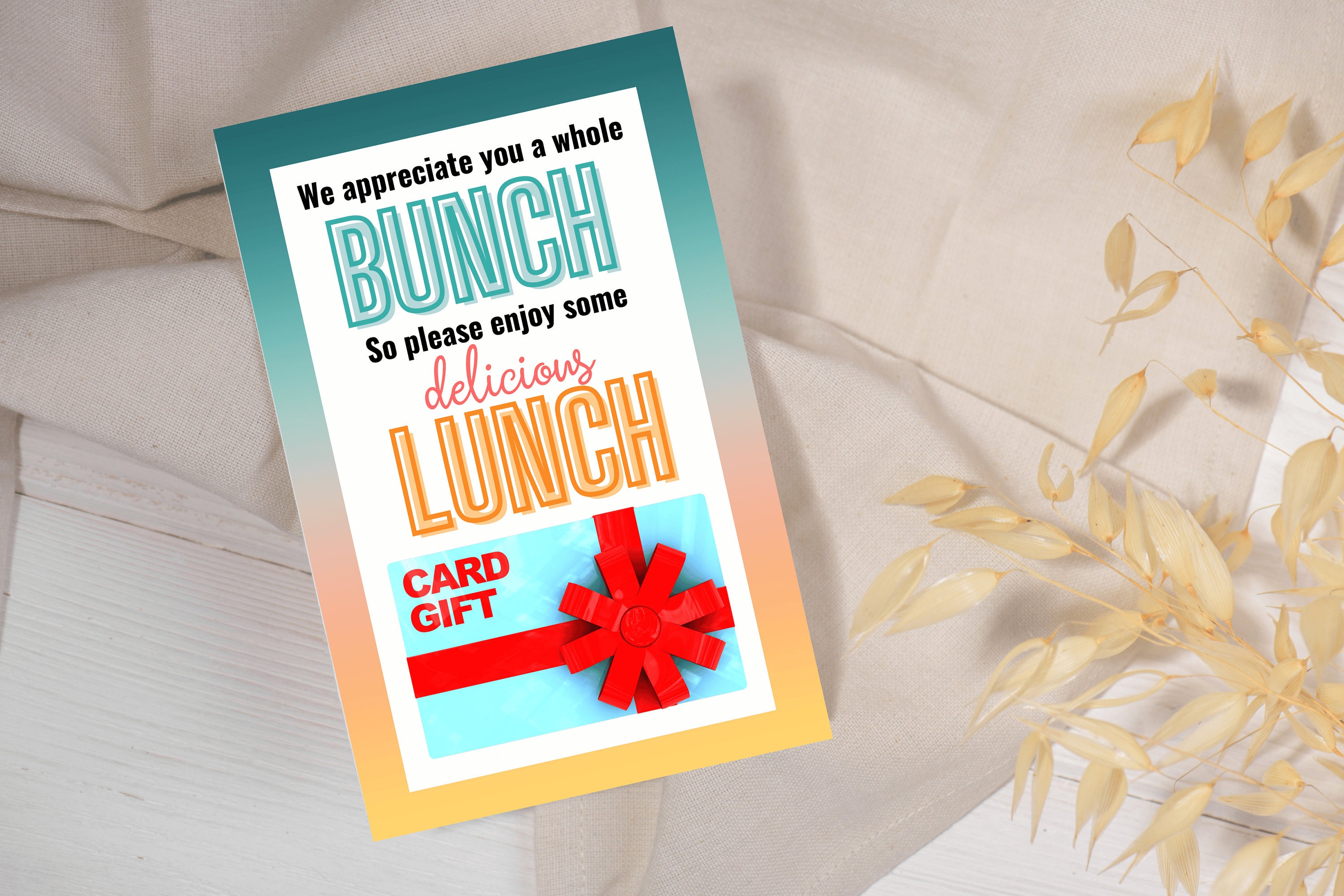 Printable Gift Card Holder for Employees | Restaurant Gift Card ...