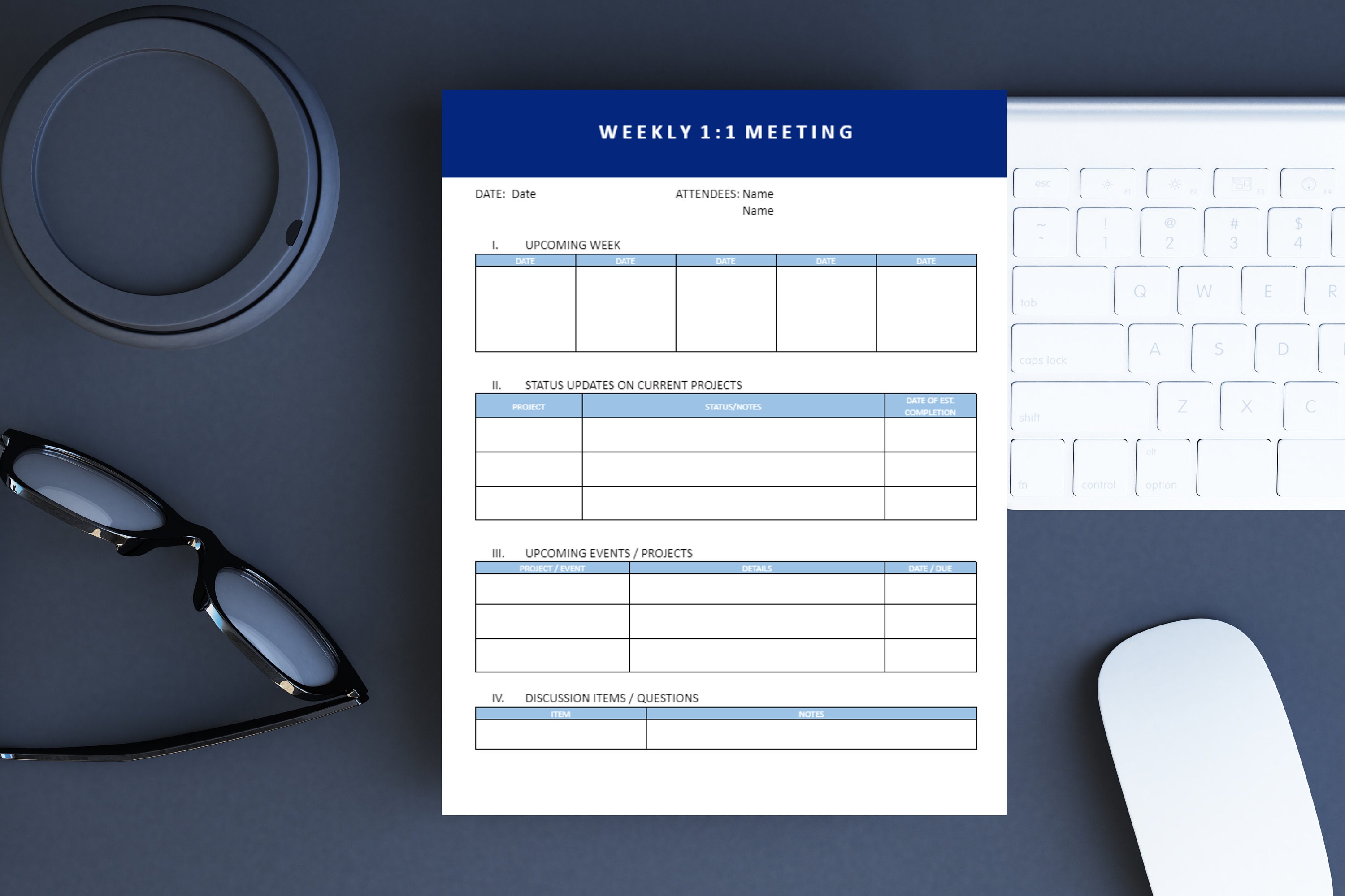 One-on-one Meeting Agenda Google Docs Form, Weekly Check-in Form ...