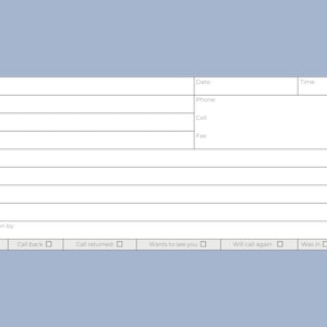 Printable Message Pad Template Form, Missed Call Template PDF, Phone ...