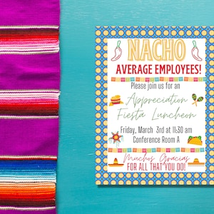 Editable Fiesta Luncheon Flyer | Employee Appreciation Lunch Flyer ...