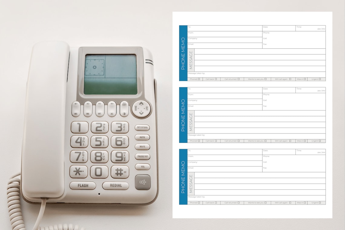 Printable Message Pad Template Form, Missed Call Template PDF, Phone ...