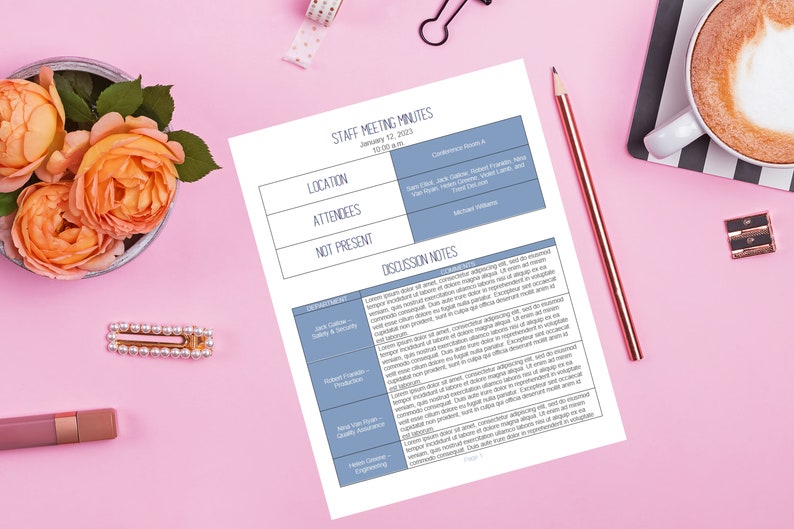 Meeting Minutes Template Word Document Fillable Form Etsy meeting-minutes-template-word-document-fillable-form-etsy