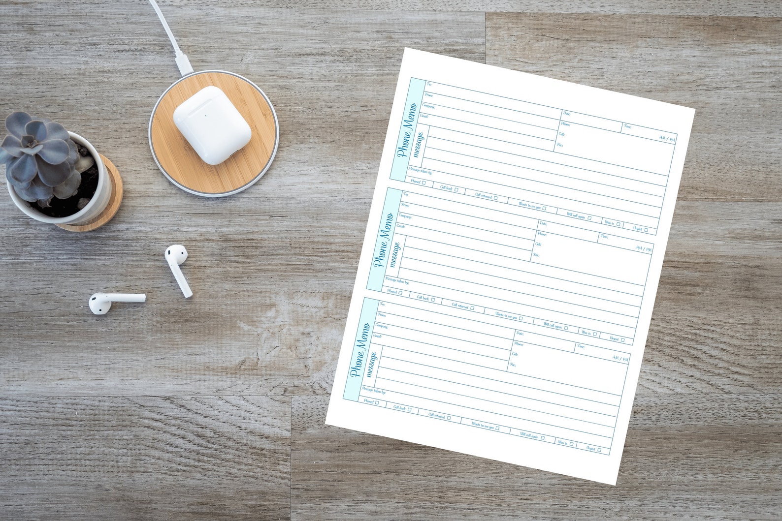 Printable Phone Memo Message Template, Missed Call Template for Office ...