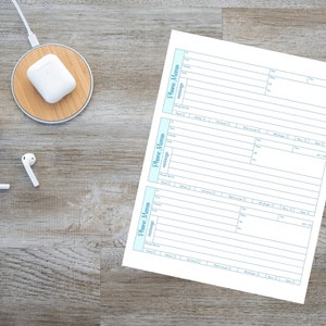 Printable Phone Memo Message Template, Missed Call Template for Office ...