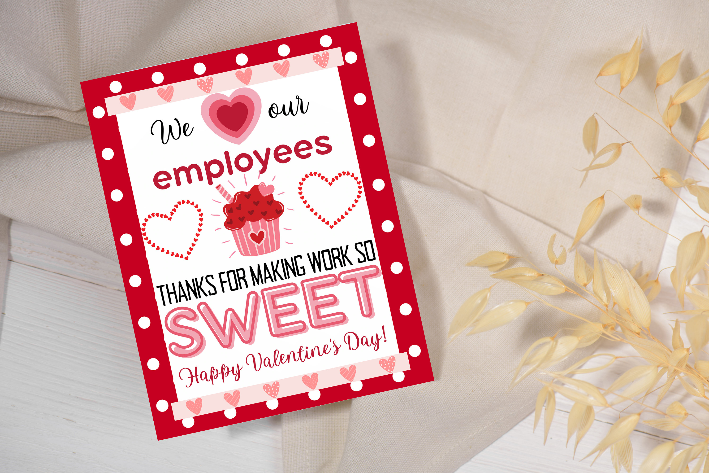 Printable Employee Valentine's Day Treat Flyer | Flyer for Valentine's ...