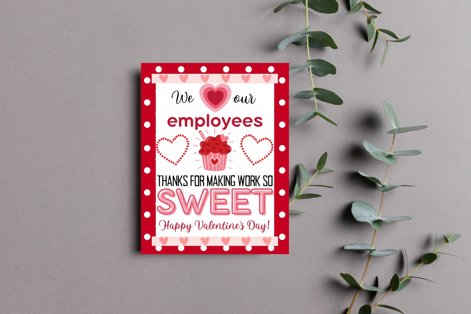 Printable Employee Valentine's Day Treat Flyer | Flyer for Valentine's ...