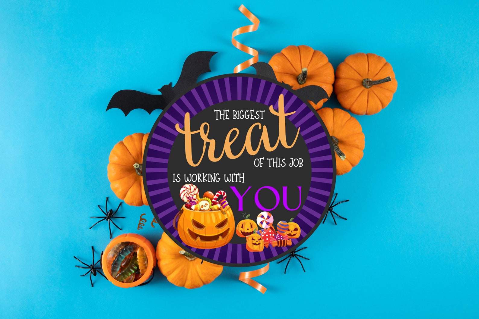 Printable Halloween Gift Tags, Halloween Coworker Gift, Employee ...