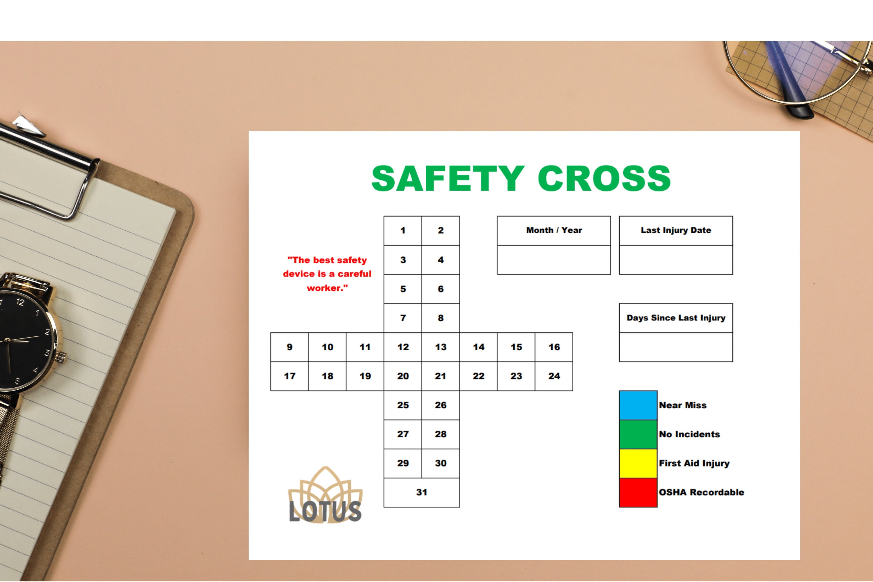 Safety Cross Template Recordable Incident Tracker Editable Microsoft safety-cross-template-recordable-incident-tracker-editable-microsoft